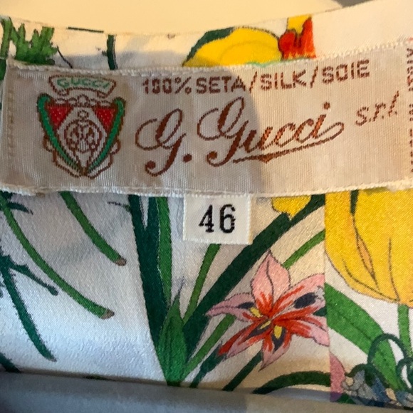 Gucci | Tops | Gucci Floral Silk Blouse | Poshmark